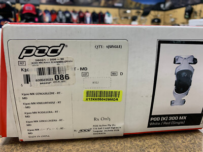 POD MX Knee Brace Motocross Enduro Right Medium White | Motocross ...