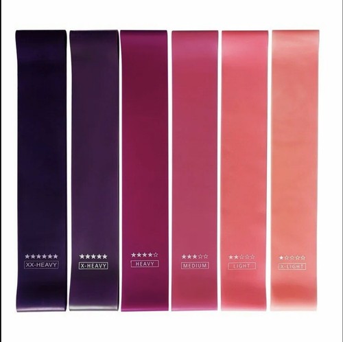 Fitness Resistance Bands 6 Levels Elastic Mini Loop Exercise Strength ...