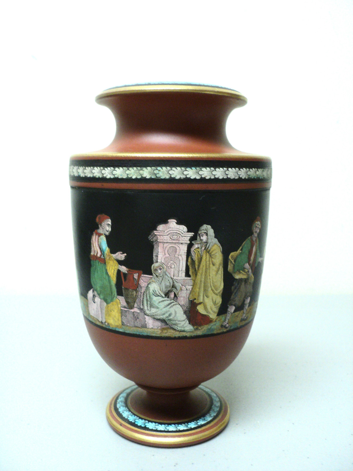 EXCEPTIONAL QUALITY 19th C ENGLISH PRATTWARE TERRACOTTA VASE, TURKISH ...