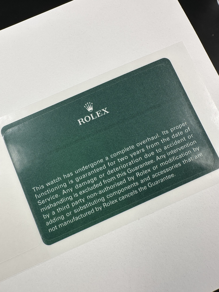 Official Blank Rolex Service Card from Rolex Service Center. NEW | eBay