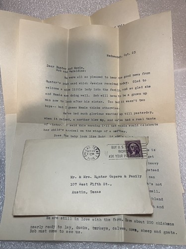 Dallas Tx 1935 Letter Capers Family Texas Correspondence Vintage | eBay