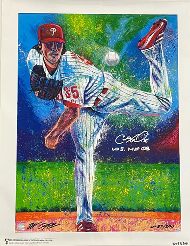 Cole Hamels Autographed Kenitic Impressionism 26x32 Canavas (MLB) | eBay
