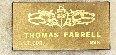 USN Thomas Farrell LT CDR Surface Warfare Officer Flight Jacket Name ...