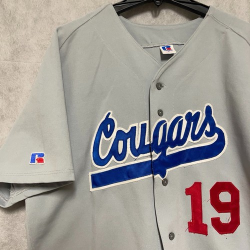 VTG Russell Athletic Jersey Men XL NSAA Cougars 19 Baseball College USA ...