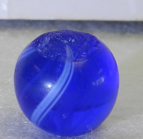 #19780m Peewee .49 Inches Vintage German Handmade Blue Glass Swirl ...