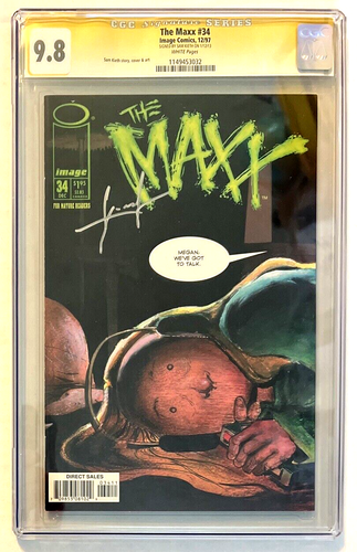 THE MAXX #34 CGC 9.8 SIGNATURE SERIES SIGNED SAM KIETH WHITE PAGES 1997 ...