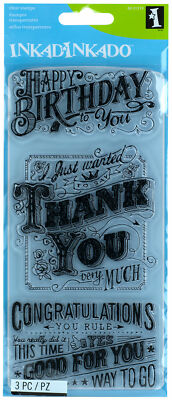 Inkadinkado Clear Ink Stamps Express Yourself Set | eBay