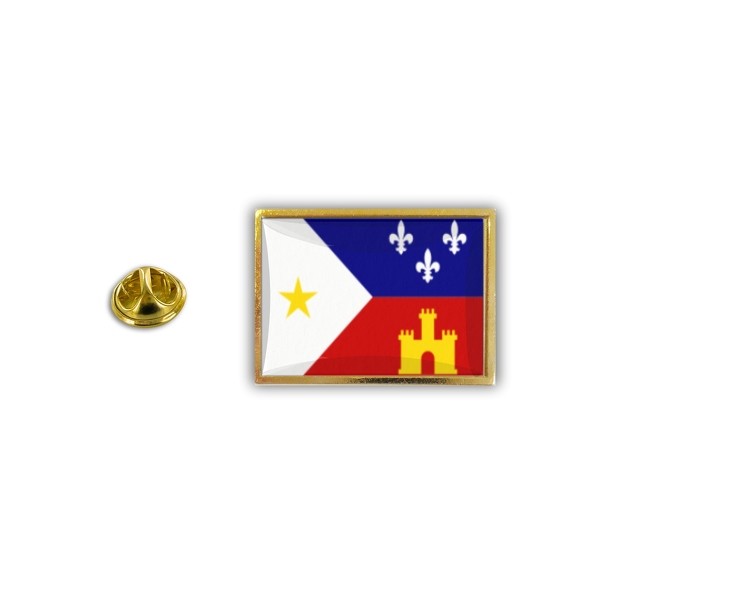 pins pin's flag national badge metal lapel hat button louisiana acadia ...