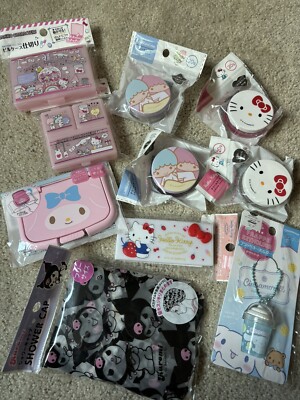 Daiso X Sanrio Hello Kitty Lot. Pill Box Cases, Cream Case, Keychain ...