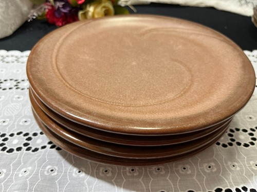 Set of 4 Frankoma "Lazy Bones - Brown Satin - 4F" Dinner Plates 10" | eBay