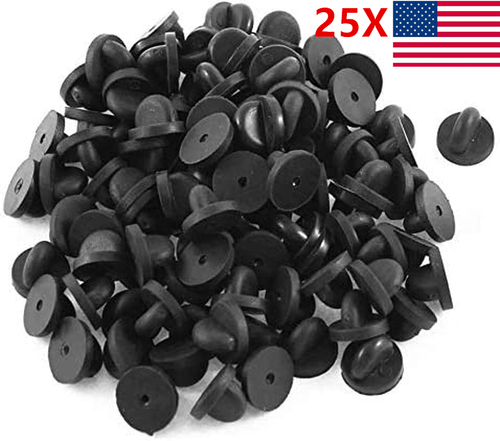 25x Lapel Pin Rubber Pin Backs Safety Brooch Tie Back Hat Badge ...