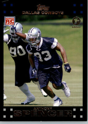 2007 Topps Football 1st Edition #356 Anthony Spencer RC - Dallas ...
