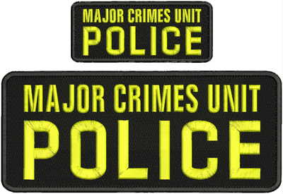 MAJOR CRIMES UNIT POLICE Embroidery patches 4 X 10" and 2x5hook on back ...
