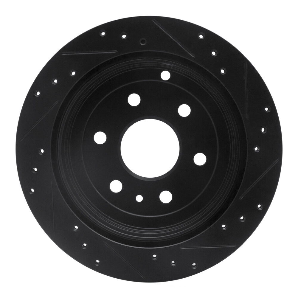 Disc Brake Rotor-DFC Brake Rotor - Drilled and Slotted - Black R1 ...