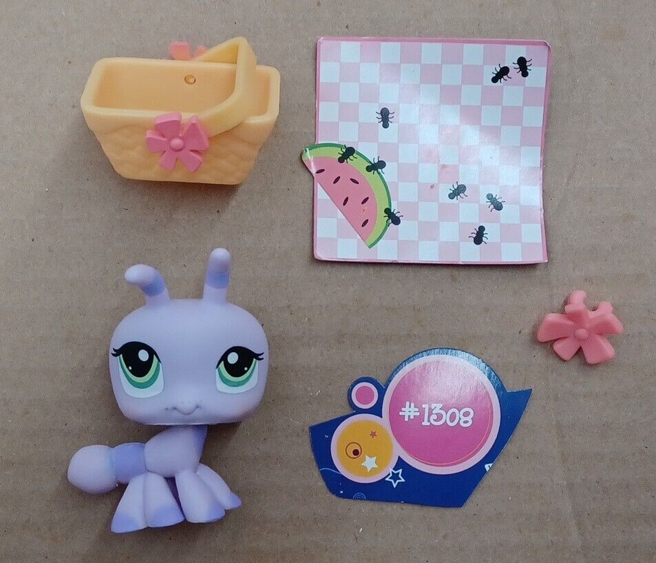 NEW Littlest Pet Shop LPS Special Edition Pet 1308 Ant w/ Picnic Basket ...