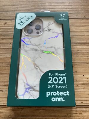 onn Phone Case for iPhone 2021 (6.7" Screen) 3 Camera - Marble NEW | eBay