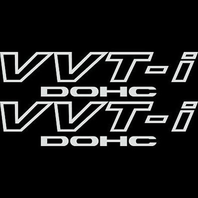 2x White VVT-I DOHC Stickers Vinyl For Toyota VVTI Corolla Supra JDM ...