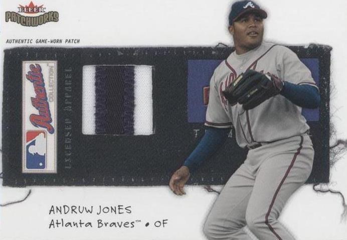 2004 Fleer Patchworks - Licensed Apparel Andruw Jones #LA-AJ 50 Patch ...