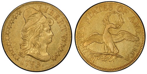 1795 Capped Bust BD-4 Small Eagle Gold $5 PCGS XF 40 Twelve Oaks ...