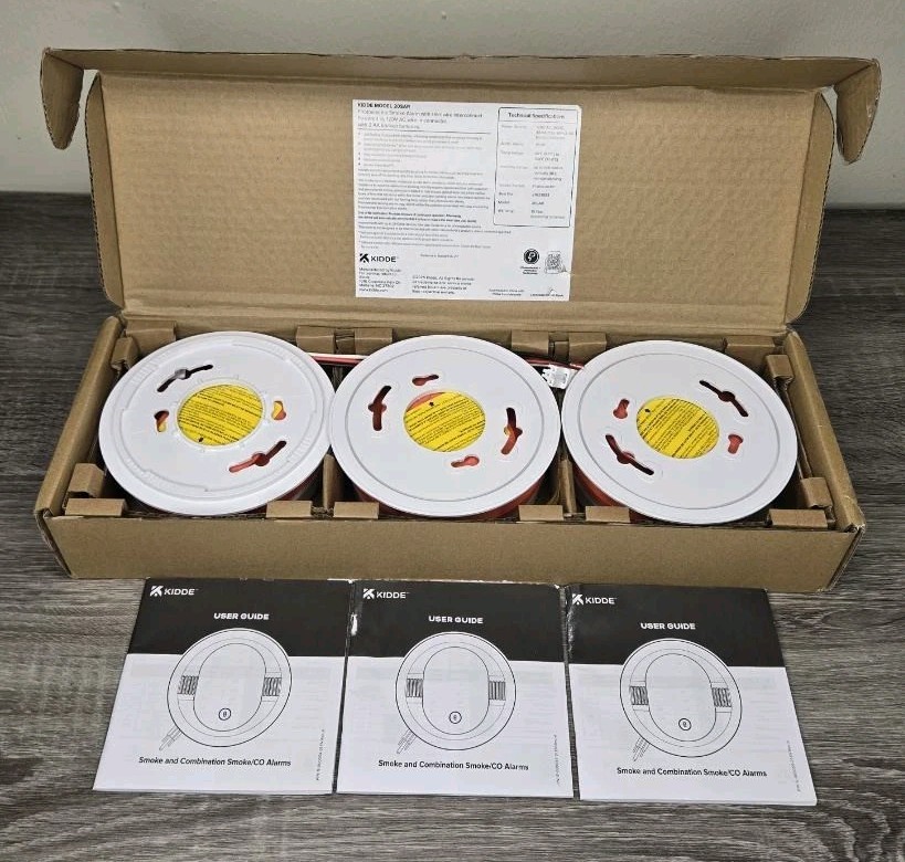 Kidde 20SAR Hardwired Smoke Detector AA Battery Backup Alarm ...