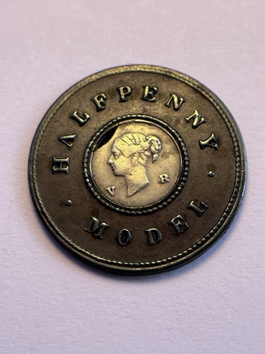 Error Coin Great Britain-Victoria, Halfpence Model Coin (1840) 19mm ...