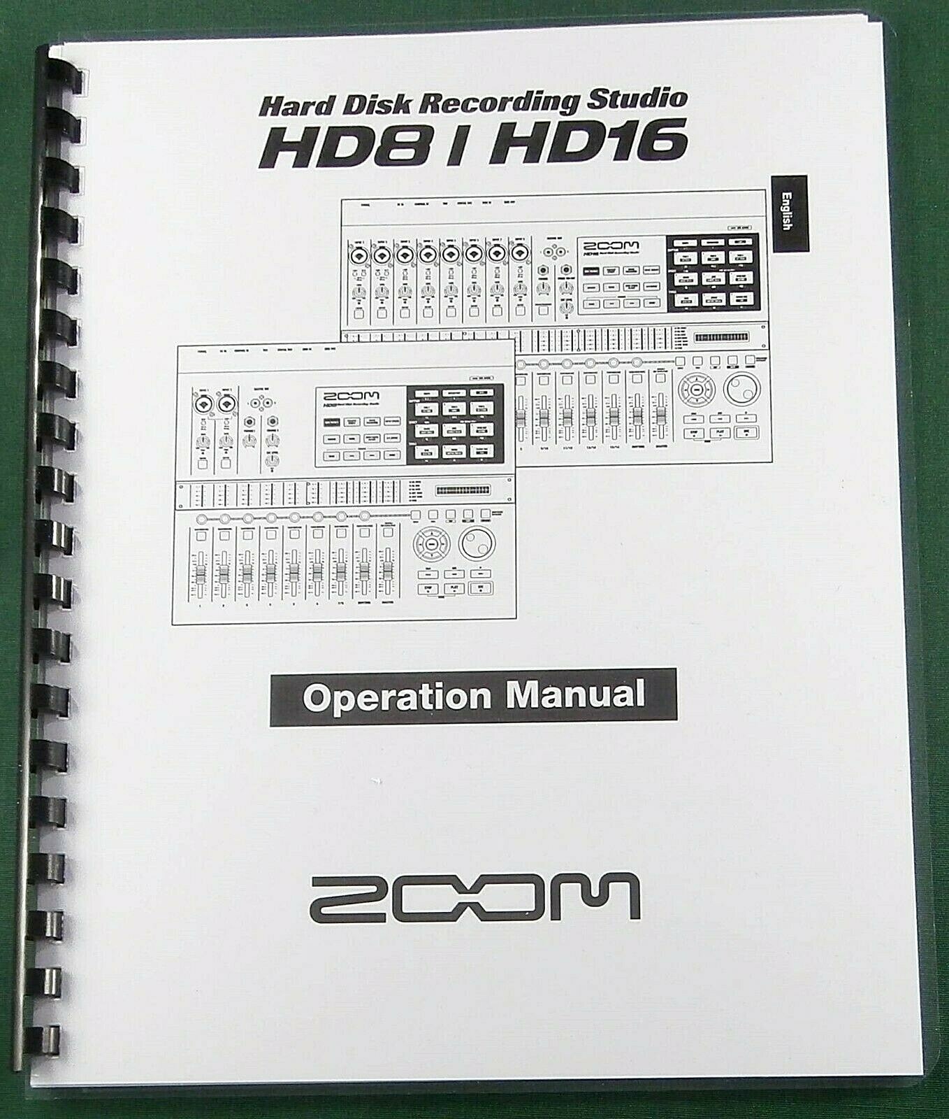 Zoom HD8 / HD16 Operation Manual: Comb Bound & Protective Covers! | eBay
