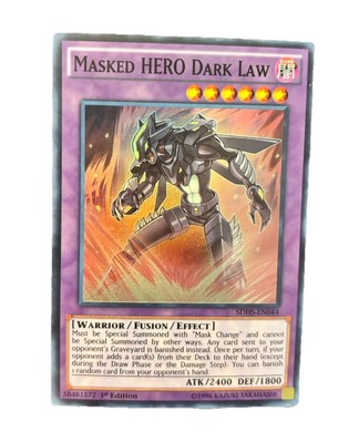 Yu-Gi-Oh! Masked HERO Dark Law (SDHS-EN044) Super Rare (NEAR MINT) | eBay