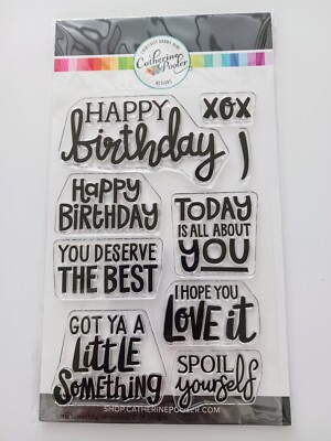 Catherine Pooler - Clear Photopolymer Stamps- Little Something Sentiments -NEW | eBay