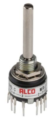 TE Connectivity 4 Position 3P Rotary Switch 400 mA @ 20 V Through Hole ...