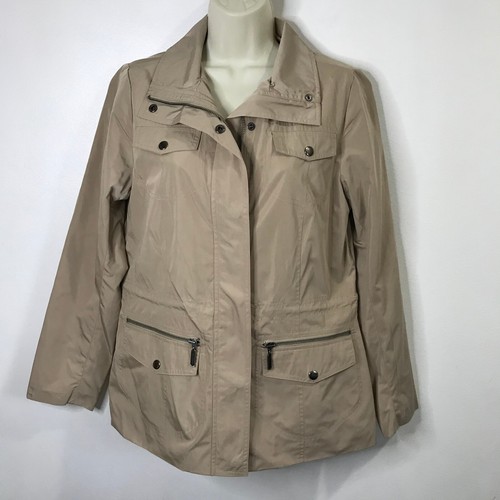Studio Works Jacket Raincoat SMALL S Beige Tan Water Resistant ...