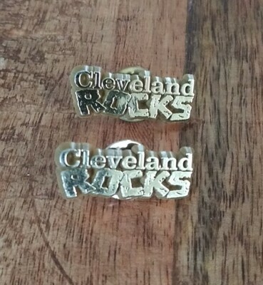 Lot of 2 Cleveland Rocks Plastic Pins | eBay