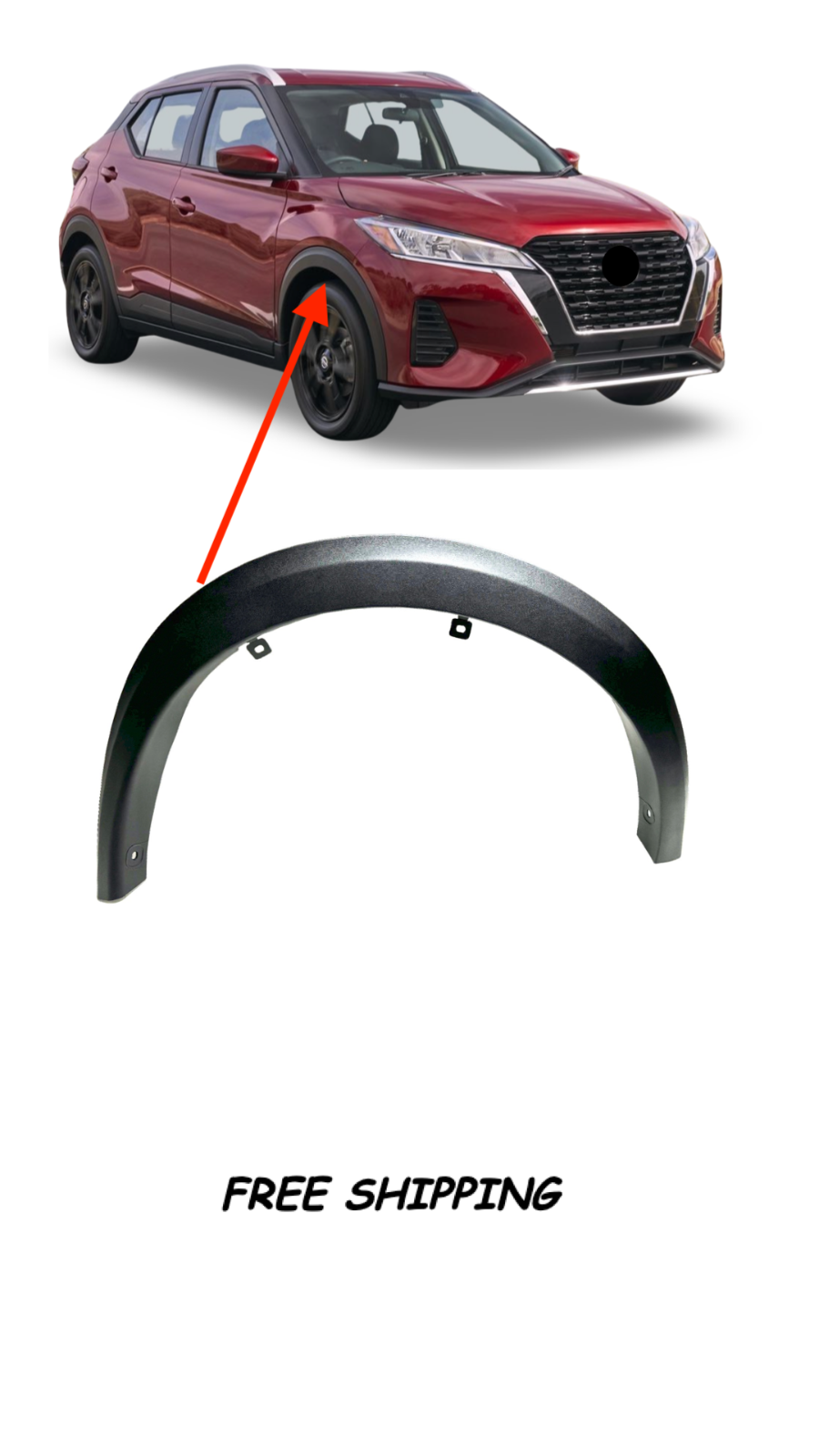 For 2018-2020 Nissan Kicks Right Front Fender Flare Trim Molding ...