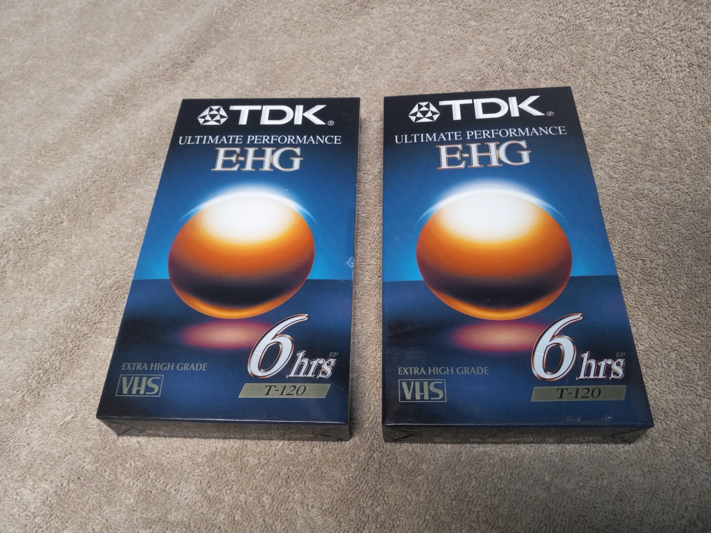 2x TDK Ultimate Performance EHG T-120 VHS Tapes, 6 Hour Blank New ...
