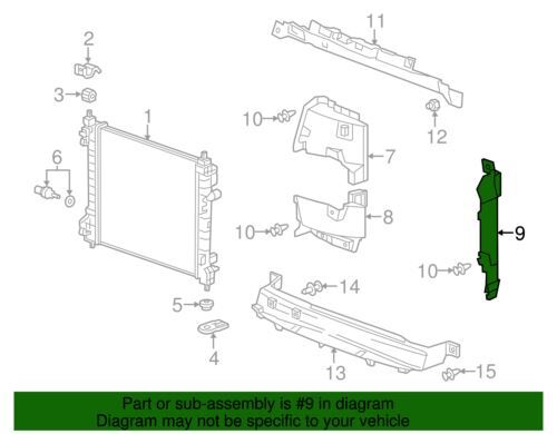 OEM NEW 2013-15 GM Chevrolet Spark Driver Side Radiator Air Side Baffle ...