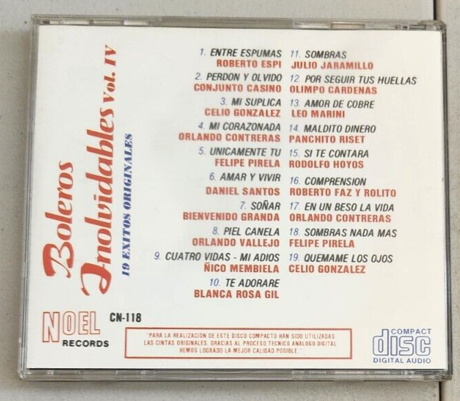 Boleros Inolvidables Vol IV, CD -19 Exitos Originales | eBay
