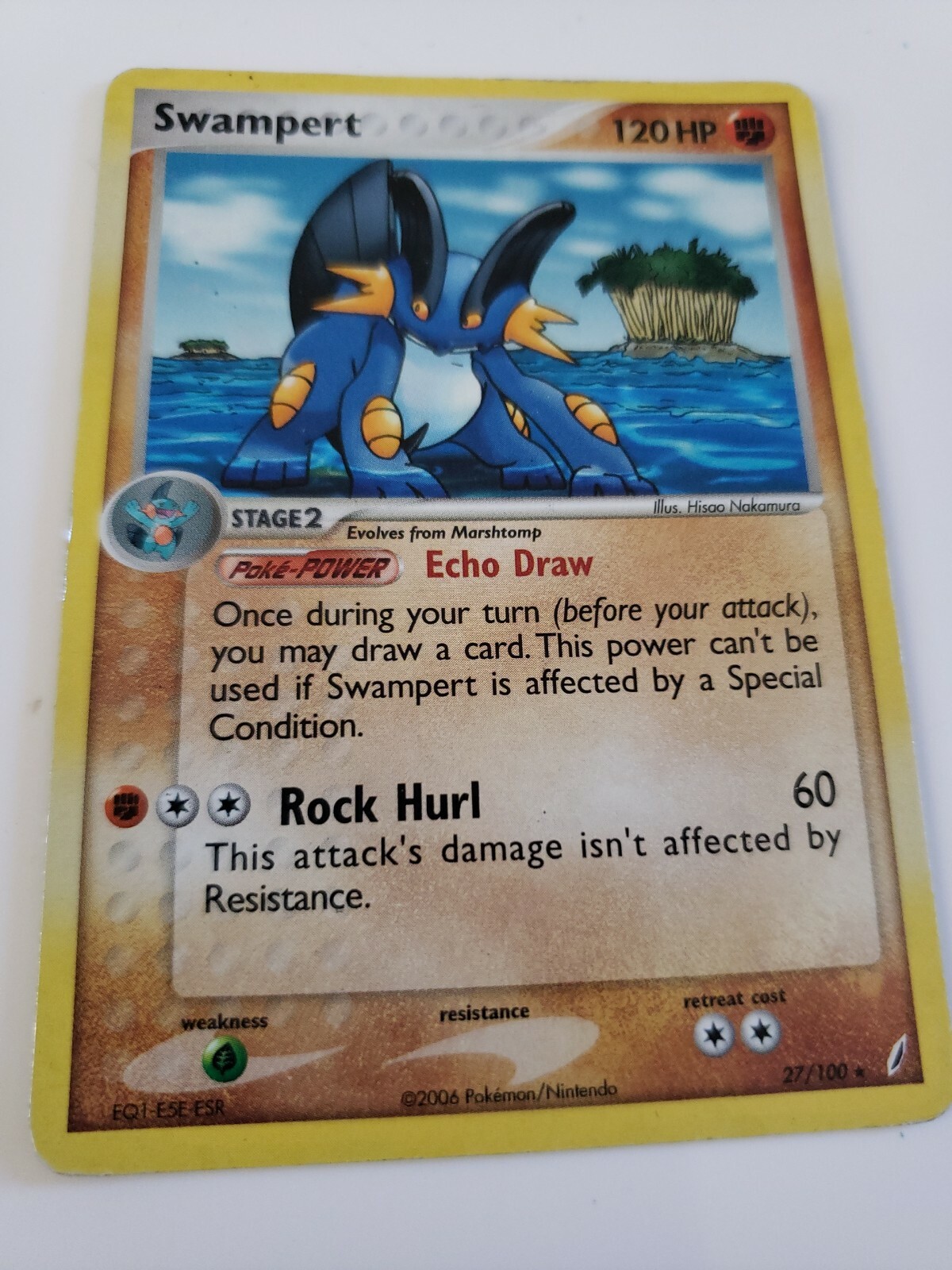 Pokémon TCG Swampert EX Crystal Guardians 27/100 Reverse Holo Rare for ...