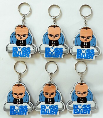 BOSS BABY KEYRING/BAG CHARM PARTY LOOT LOLLY BAG FILLERS GAME PRIZES ...