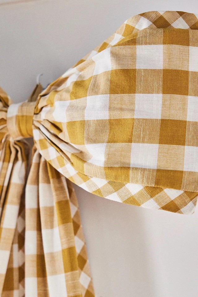 Anthropologie Gingham Bow Tree Topper Ochre Plaid New In Box 🎀 | eBay