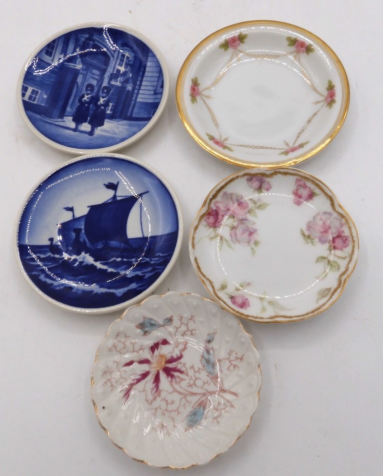 Vintage Mixed Lot 5 Butter Pats Denmark Royal Copenhagen Limoges ...
