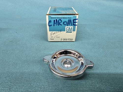 NOS GM 3851735 CHROME OIL CAP "S" RIVET 1965-74 CORVETTE CAMARO Z28 302 ...