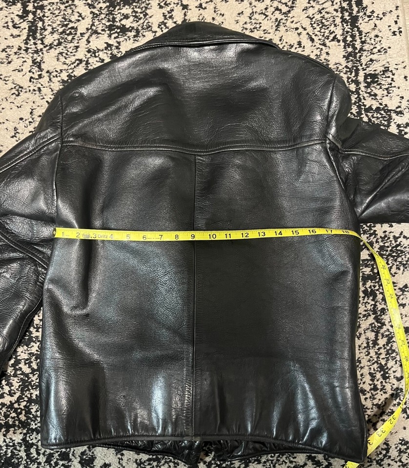 Vintage NYPD Police Black Horsehide Leather Jacket by Miklos Sas | eBay