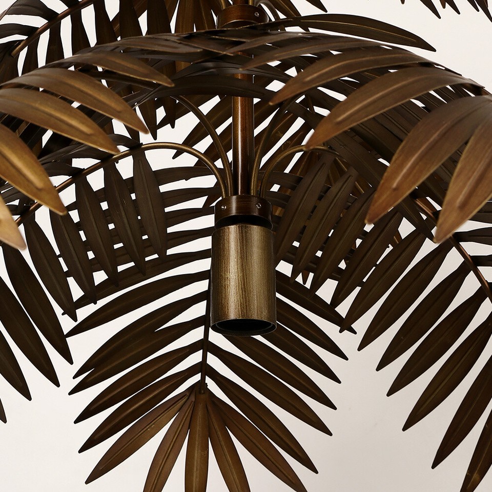 Tropical Coconut Leaves Palm Chandelier Pendant Light Ceiling Fixture ...