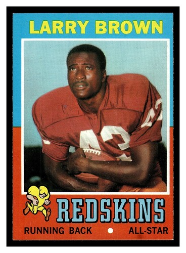 1971 TOPPS FOOTBALL LARRY BROWN #115 WASHINGTON REDSKINS HIGH GRADE ...