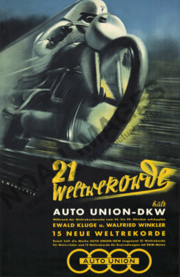 Auto Union DKW vintage motorcycle poster 16x24 | eBay