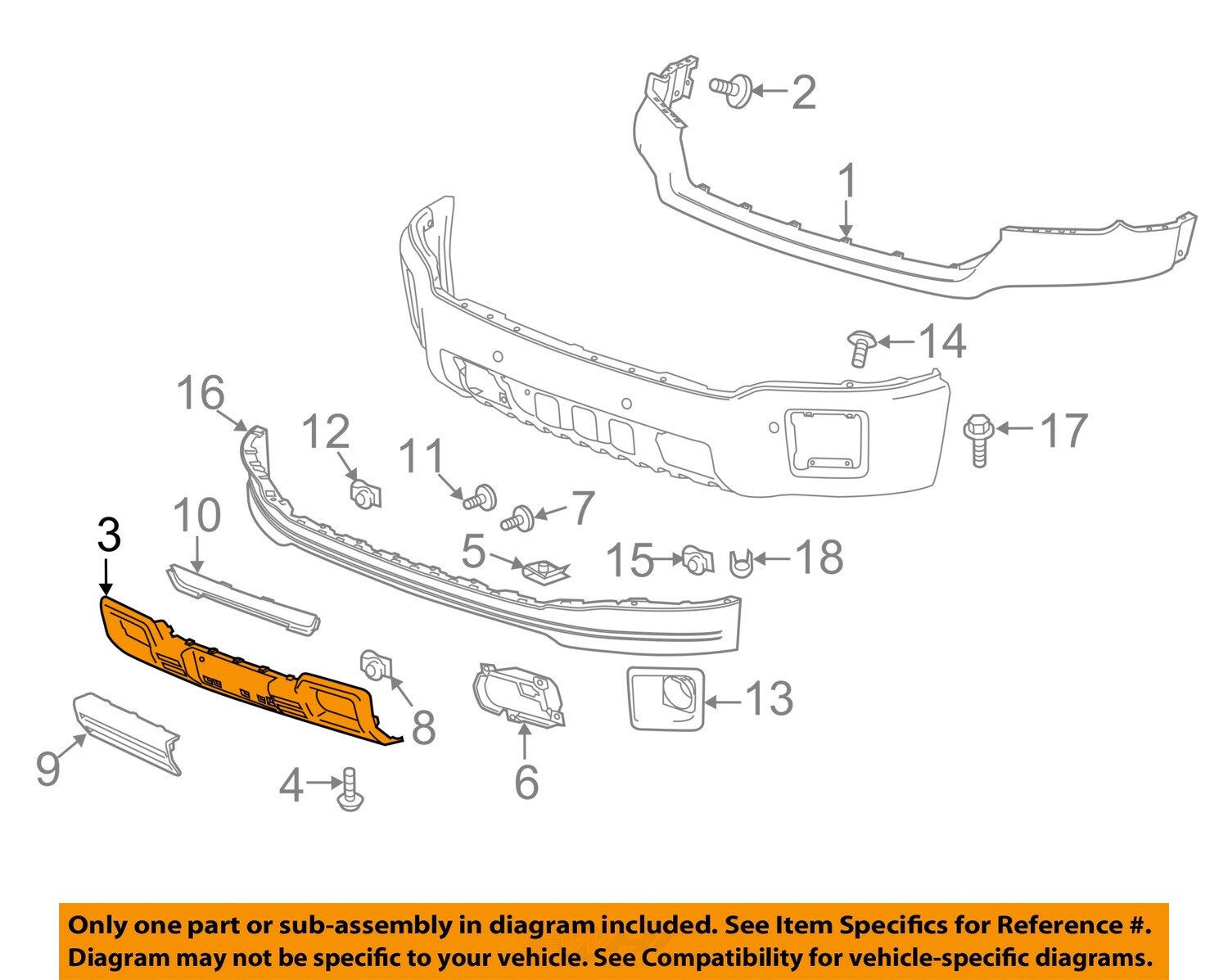 GM OEM 14-15 Sierra 1500 Front Bumper Bumper Components-Skid Plate ...