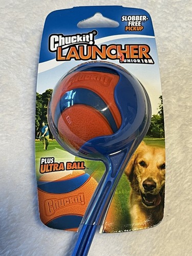 New Chuckit Junior Medium 18" Long 2.5" Ball Throwing Fetch Dog Pet Toy ...