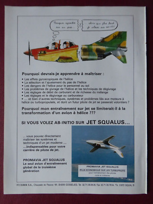 5/1988 PUB PROMAVIA GOSSELIES JET SQUALUS NGT TRAINER AIRCRAFT AVION ...