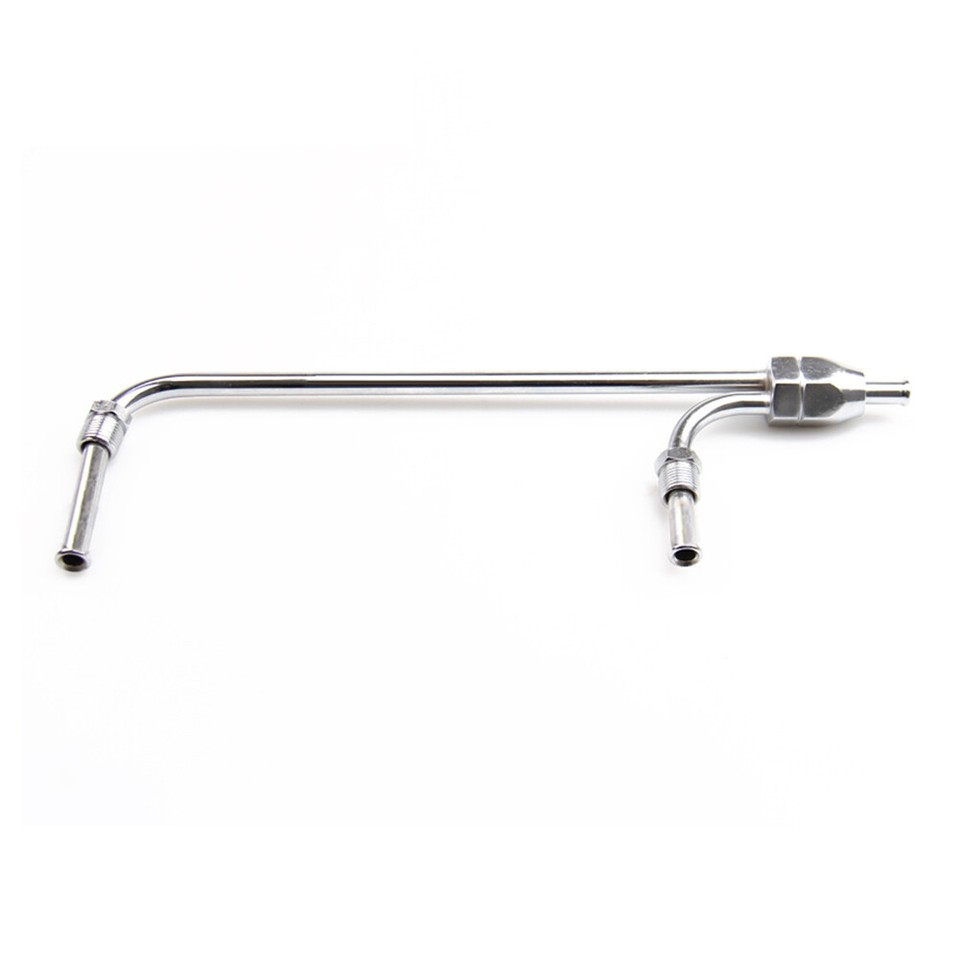 Chrome Gas Fuel Line For Holley 3310 4160 Vacuum Secondary Carburetor 3 ...