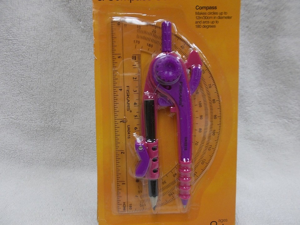 Fiskars Compass and Protractor Set X 3 | eBay
