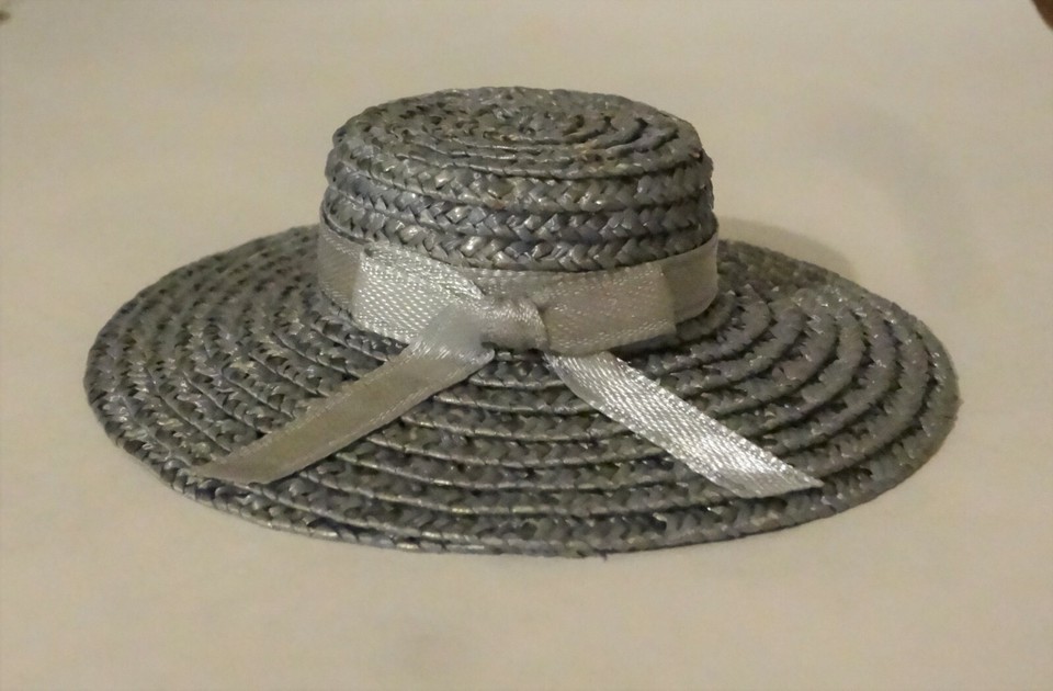Simply Stylish gray and silver straw hat for FR, Barbie | eBay